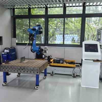 China CNGBS SA10/2000H Free Teach Welding Robot with Bochu BCW600P Laser Seam Tracker System Planning Path on CNGBS Linear Track for sale