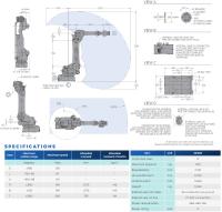 China 225kg Payload 2702mm Reach 6 Axis Industrial Handling Robot 0.05mm Repeatability for sale