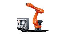 China KR 70 R2100 Palletizing Arm with Custom Fork Gripper Station for sale