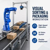 China Complete Robotic Cell Yaskawa Motoman GP8 6 Axis Industrial Robot Arm for Automatic Sorting Station for sale