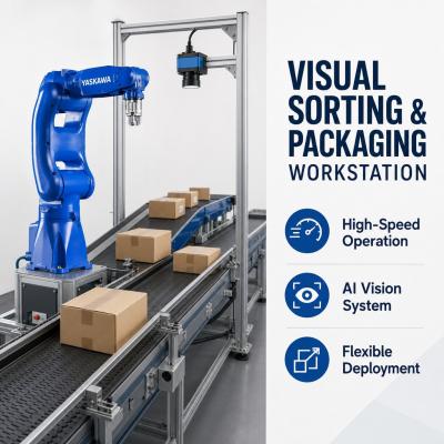 China Complete Robotic Cell Yaskawa Motoman GP8 6 Axis Industrial Robot Arm for Automatic Sorting Station for sale