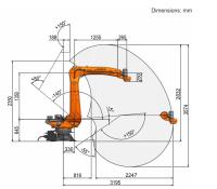 China Industrial KUKA KR 240 R3200-2 PA Heavy Payload Robot 240kg Palletizing Arm for sale
