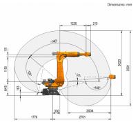 China CE Certified KUKA KR210 R2700-2 6-Axis Articulated Robot 210kg Heavy Load for sale