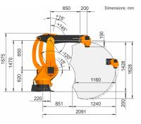 China High Speed KUKA KR 40 PA 4 Axis 40kg Payload Compact Palletizing Robot Arm for sale