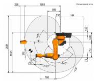 China Compact 120kg Payload 1800mm Reach KUKA KR 120 R1800 Nano 6-Axis Industrial Robot for sale