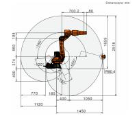 China KUKA KR 12 R1810-2 12kg Payload 6-Axis Industrial Robot Arm for Material Handling for sale