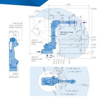 China Yaskawa GP180 180kg Payload Palletizing Robot 1702mm Reach Carton Stacking for sale