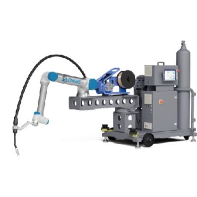 China Mobile Cobot Arc Welding Workstation 6kg Payload 1800mm Reach Collaborative Robot Cart Horizontal Extension Arm PLC Motor for sale