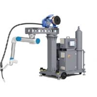 China Mobile Cobot Arc Welding Workstation 6kg Payload 1800mm Reach Collaborative Robot Cart Horizontal Extension Arm PLC Motor for sale