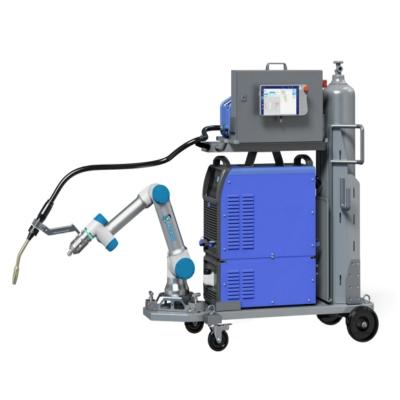 China CNGBS Customized Mobile Cobot Arc Welding Workstation 12kg Payload 1304mm Reach with Aotai Welder Torch and Water Cooling System for sale