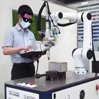 China Easy Programming Huayan E10 Cobot Laser Welding Workstation 10kg Payload Collaborative Robot Arm Motor Stainless Steel Metal for sale