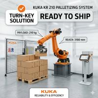China KUKA KR210 210kg Payload Palletizing Robot 3100mm Reach Turn-key Solution for sale