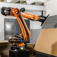 China KUKA KR150 R3100 150kg Payload Handling Robot 3100mm Reach Vacuum Suction Cup for sale