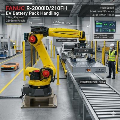 China FANUC R-2000iD/210FH 210kg Palletizing Robot Suction Cups EV Battery for sale
