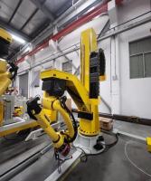 China FANUC Gantry Robot Welding Workstation Suspended Rail for Steel Battery Tray for sale