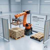 China KUKA KR210 R2700-2 210kg Payload Bag Palletizing Robot 2700mm Reach for sale