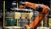 China KUKA KR180 R3200-2 PA 180kg Payload Palletizing Robot 3195mm Reach for sale