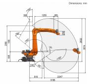 China KUKA KR140 R3200-2 PA 140kg Payload Palletizing Robot 3195mm Reach for sale
