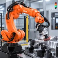 China Original QJAR QJR210-1 6 Axis Industrial Robot Arm 210kg Payload 2683.4mm Reach Heavy Duty with Grinding Head for Polishing for sale