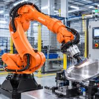 China Original QJAR QJR210-1 6 Axis Industrial Robot Arm 210kg Payload 2683.4mm Reach Heavy Duty with Grinding Head for Polishing for sale