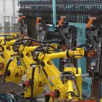China Heavy Load 4-Axis Industrial Robot Fanuc M-410IC/315 Robot 315kg 3143mm with Magnetic Gripper Handling Steel Structure for sale