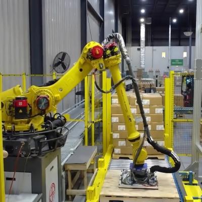 China Fanuc R-2000IC/165f Industrial Robot 165kg 2655mm for Carton Palletizing with Pneumatic Suction Cup and Cable Dress Pack for sale