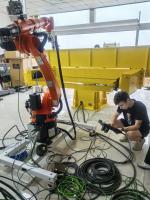 China KUKA Kr16 R2010-2 TIG Welding Robot Cell with Hanli Chiller Megmeet Power Source and 3-Axis H-Type Positioner Welding Robot Cell for sale