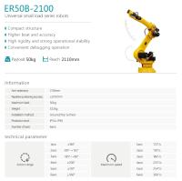 China Heavy Duty Industrial Palletizing Robot High Load Equipped ESTUN ER50B 2100 Used for Handling and Stacking for sale