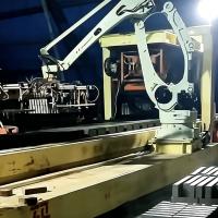China Ultra Heavy Load Brick Tile Palletizing Kawasaki CP700L 700kg 3600mm 4Axis Robot Arm for Clay Brick Automatic Stacking Line for sale