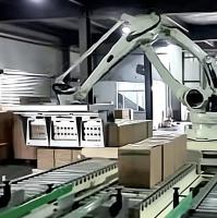 China High Speed Three-station Palletizing Kawasaki CP180L 180kg 3250mm 4Axis Robot Arm for Carton Box Automatic Stacking Line for sale