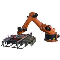 China Automatic Heavy Duty KUKA KR210 6 Axis 210kg Payload Palletizing Robot Arm for Carton Stacking with Gripper for sale