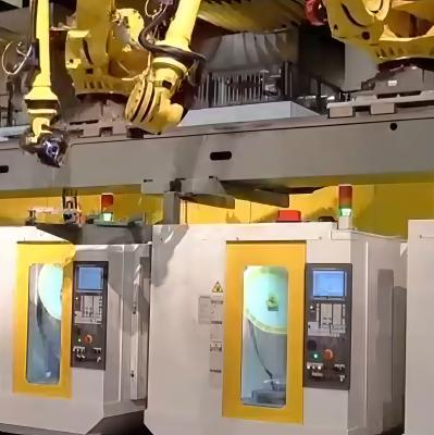 China Fanuc M-710iC/50 Industrial Robot 50kg 2050mm Inverted Gantry Truss for Machine Tending with Customized Gripper for sale