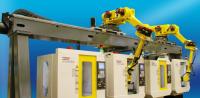 China Fanuc M-710iC/50 Industrial Robot 50kg 2050mm Inverted Gantry Truss for Machine Tending with Customized Gripper for sale