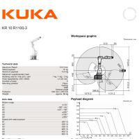 China KUKA KR10 R1100-3 High Speed 1100mm Reach 6 Axis Robotic Arm for Automatic Assembly with Vacuum Gripper for sale