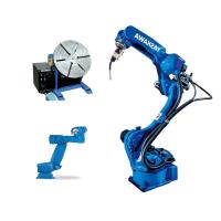 China 6 Axes Arc Welding Robotic with RD350S Welding Machine Dresspack Rotary Positioner Yaskawa AR1440 Robot Workstation for sale