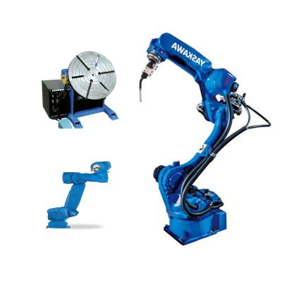China 6 Axes Arc Welding Robotic with RD350S Welding Machine Dresspack Rotary Positioner Yaskawa AR1440 Robot Workstation for sale