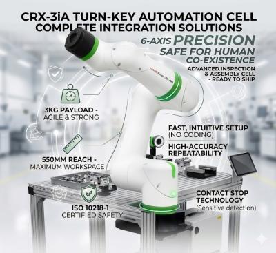 China High Precision Fanuc CRX-3iA 6 Axis Cobot Welding Robot with Smart Laser Scanning for sale