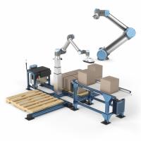 China UR7e Palletizing Workstation for Metal Part and Carton Handling for sale