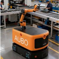 China AUBO I5 6 Axis 5kg Payload 886mm Reach Cobot Arm with PLC & Motor AMR Mobile Base for 3C Electronic Pick and Place for sale