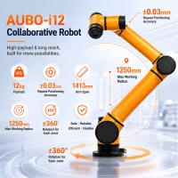 China Original AUBO i12 6 Axis Articulated Collaborative Robot Arm with 1250mm Reach, 12kg Payload Cobot for CNC Loading Unloading for sale