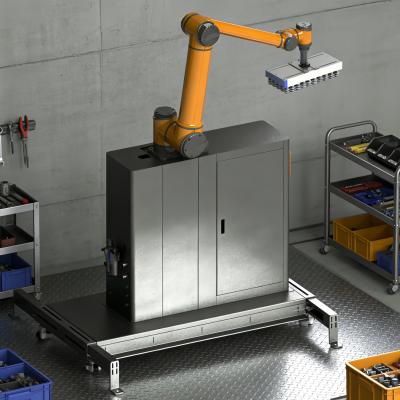 China AUBO I5 Collaborative Robot Loading and Unloading Workstation Light Weight Material Handling and Palletizing Automation Solution for sale