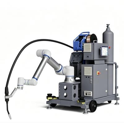 China Portable CWC Cart Type Mobile Collaborative Robot Welding Workstation CWC13 18 6-Axis IP68 380V Flexible On-site Automatic Robot for sale