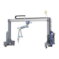 China Overhead Gantry Cobot Welding Workstation Custom 4-10m Span High Rigidity Frame 3D Vision Seam Finding Eliminate Welding for sale