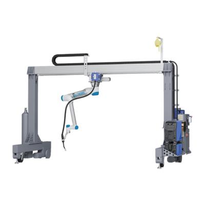 China Overhead Gantry Cobot Welding Workstation Custom 4-10m Span High Rigidity Frame 3D Vision Seam Finding Eliminate Welding for sale