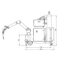 China GBSWC18 Mobile Welding Cobot Trolley 6 Axis MIG MAG Collaborative Robotic Arm 6kg 1800mm Reach for Metal Fabrication for sale