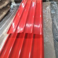 China Prepainted Carbon Steel Roofing Sheets 12 M Color Coated Corrugated for sale