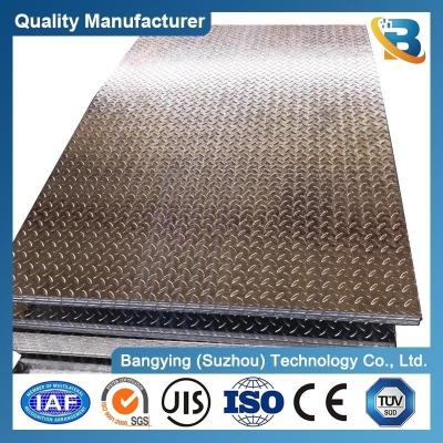 China Galvanized Ss400 A36 Q235 Tear Drop Chequered Hot Dipped Carbon Mild Steel Checkered Sheet Floor Plate for sale