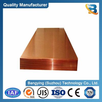 China Customization Copper Sheets 4FT X 8FT Electrolytic C11000 C10200 C17200 1.5mm Copper Plate for sale