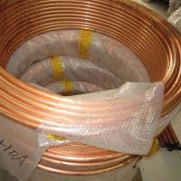 China 6.35*0.7mm Copper Tube 3/8 1/4 ASTM B280 C12200 C2400 Copper Coil Pipe with Red Color for sale