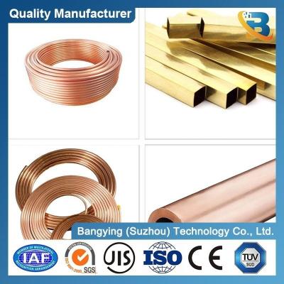 China Wall Thickness 0.3mm-20mm BYCu-CCP03 Copper Capillary Tube Pipes for 6mm Heat Exchanger for sale
